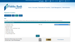 International Wire User Guide — Fidelity Bank
